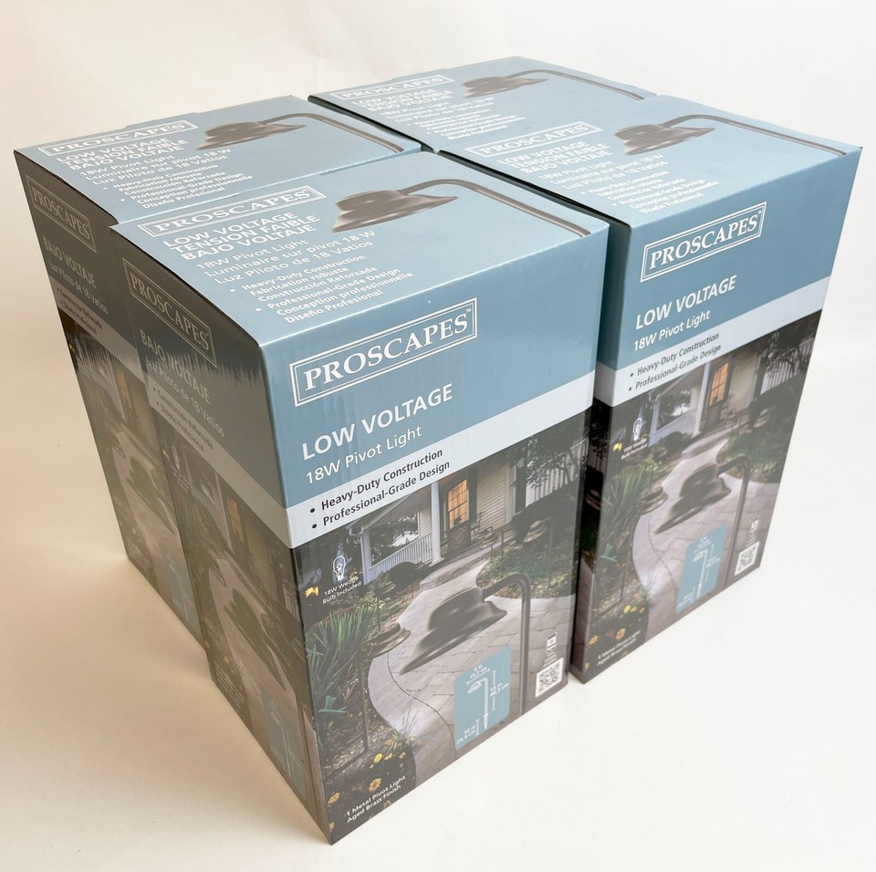 4 PACK - Malibu Proscapes 18W Pivot Light Landscape Light Pathway Outdoor Metal | eBay