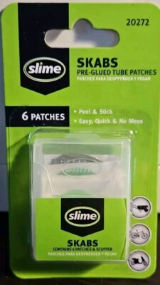 2 Pks Slime Peel & Stick Bicycle Tube Patches 6pc 1 Scuffer biking ...