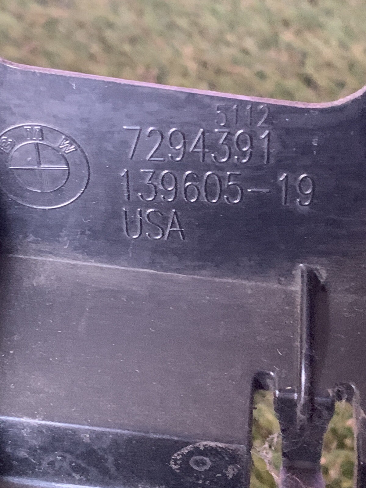 14-18 BMW X5 REAR BUMPER BRACKETS SET CENTER SUPPORT OEM 51127294391 ...