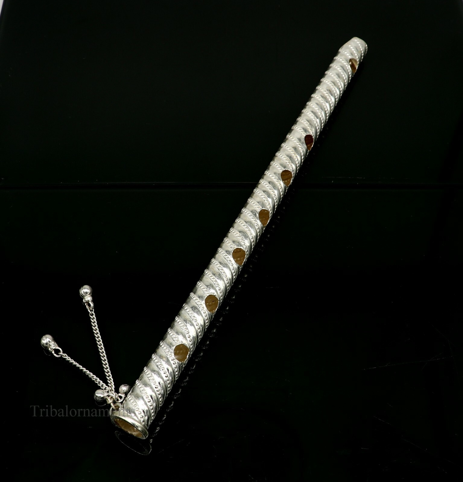 9 inches long Sterling silver shree krishna flute best gift puja ...