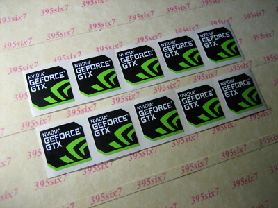 NVIDIA GEFORCE GTX STICKER x 10 PCS | eBay