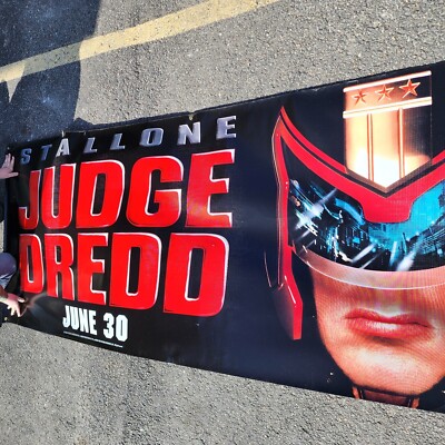 Vintage Judge Dredd Vinyl Movie Theater Lobby Banner 10ft X 4ft Rare | eBay