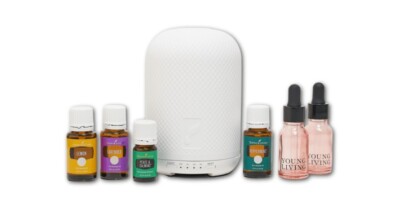Young Living Essential Oils Starter Bundle Haven Ceramic Diffuser New | eBay
