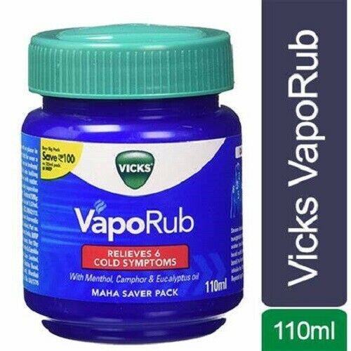 Vicks VapoRub Vapour Rub Congestion Cold Headache Relief Menthol ...