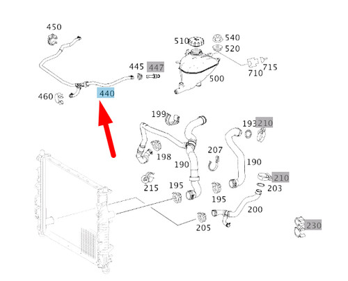 NEW MERCEDES-BENZ GL X164 ENGINE COOLANT HOSE A1645004175 ORIGINAL | eBay