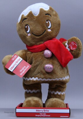 Dan Dee Christmas 13 in Singing Dancing Animated Gingerbread Plush NWT ...