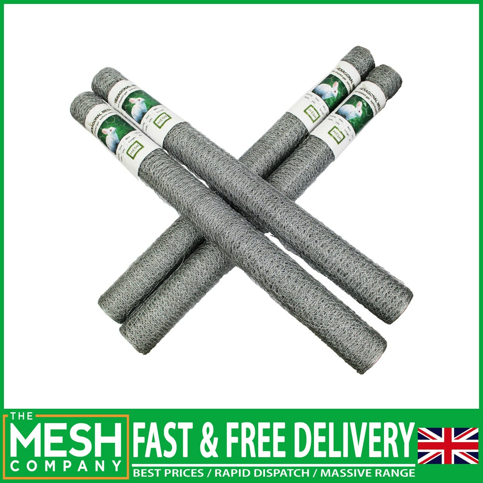 The Mesh Company 13mm Chicken Wire | 10m x 900mm Roll Galvanised ...