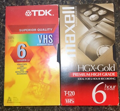 TDK Superior Quality And Maxell HGX- Gold Blank VHS Tapes | eBay