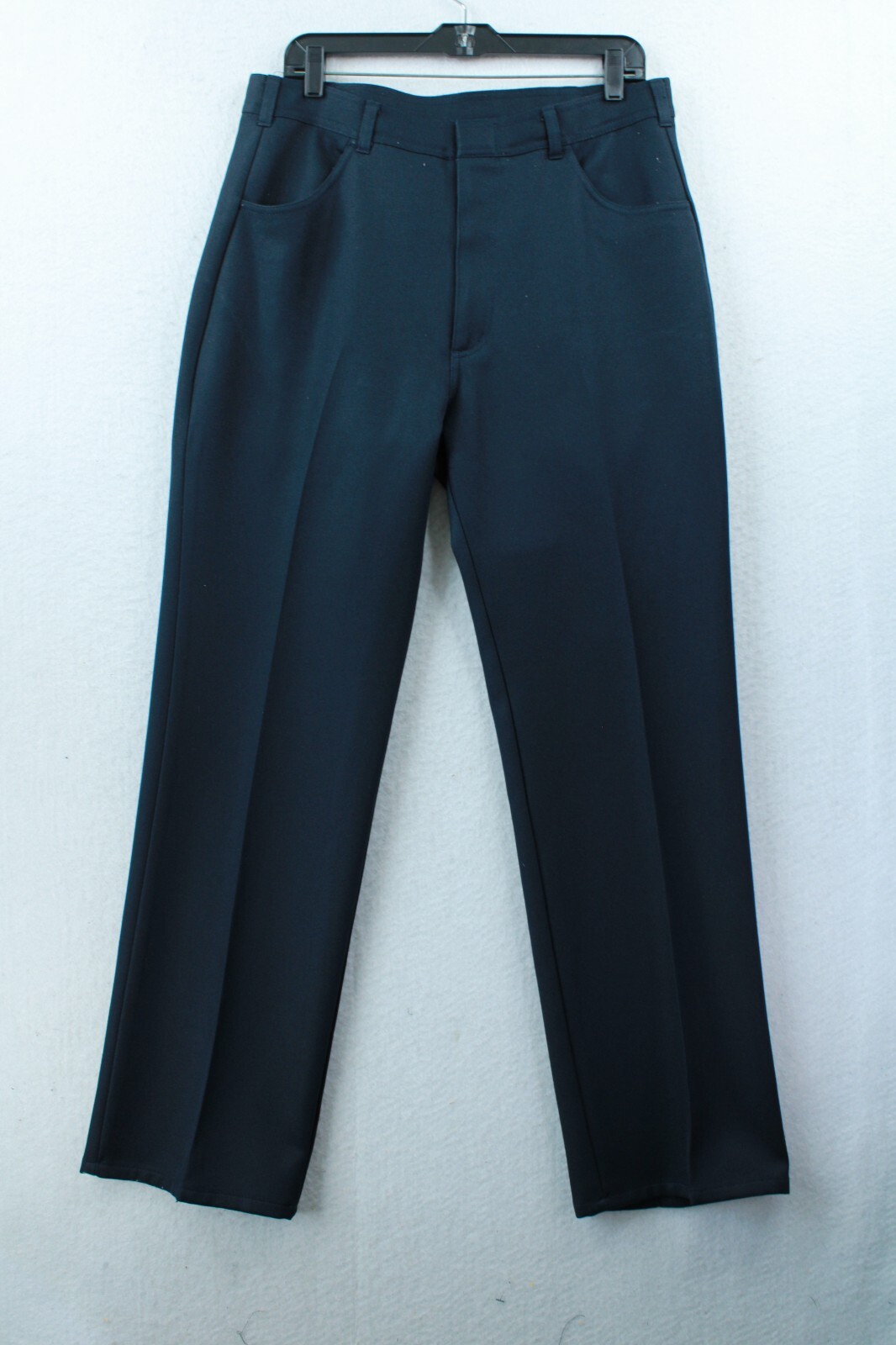 1970 Mens Blue 100% Polyester Pants Size Waist 35" in… - Gem