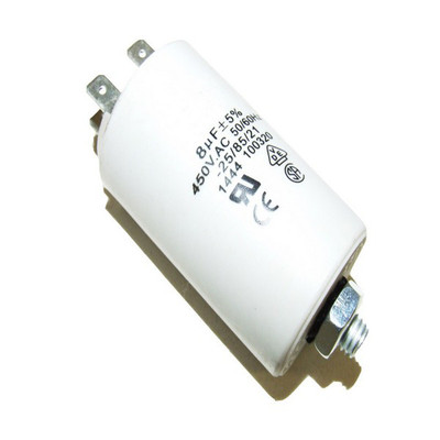 RUNNING / RUN CAPACITOR 8µF / 8UF / 8 MICRO-FARAD 400-500V 4 SPADE ...