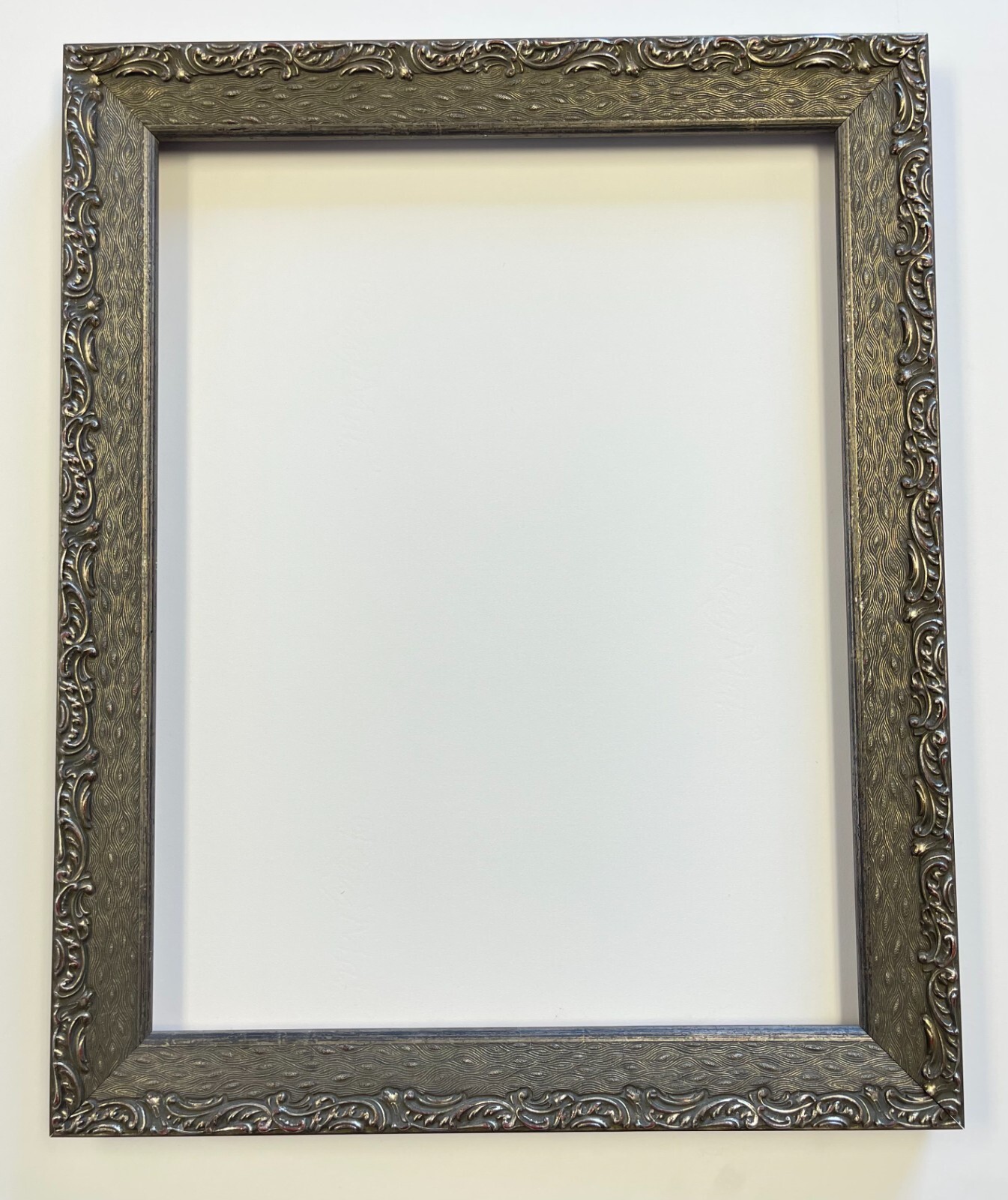 1 -Solid Wood Antique Silver Look Designer Frame 14 x 18 Must See! | eBay