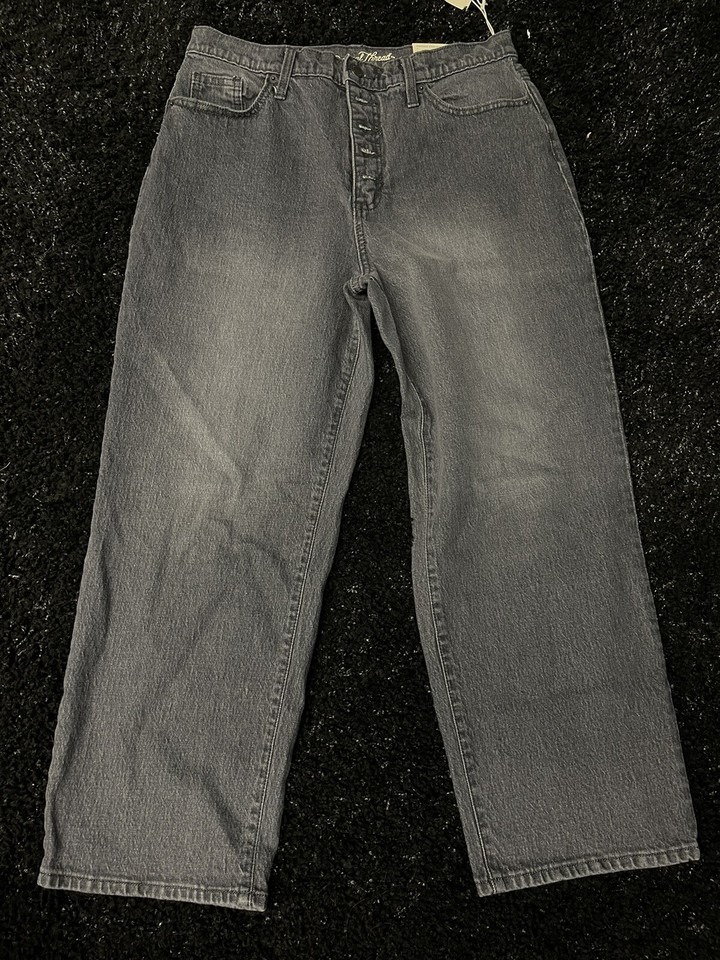 Universal Thread Women's High-Rise Vintage Straight Cropped Jeans Gray ...