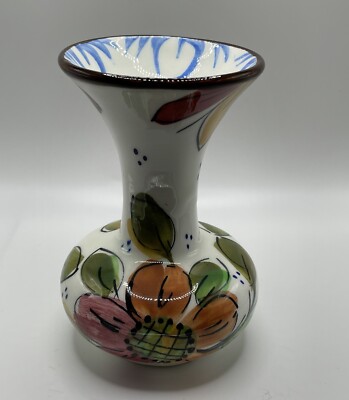 Beautiful Hand Painted Spanish Vase - 6” | eBay