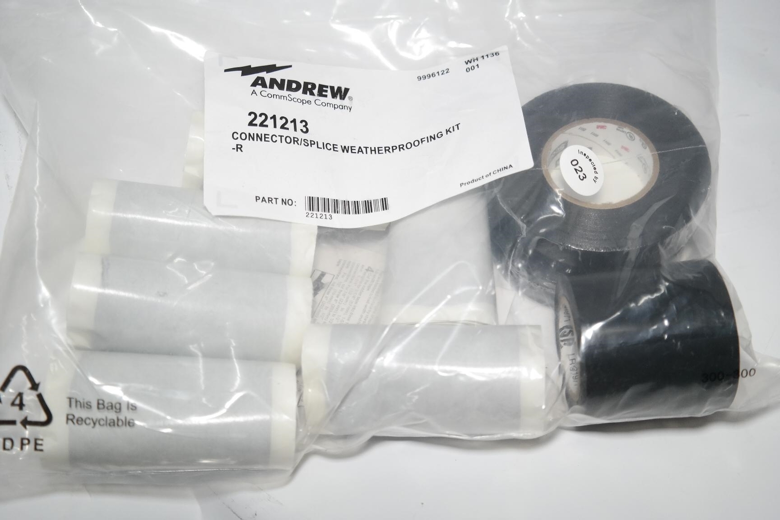 ANDREW 221213 BUTYL WEATHERPROOFING SPLICE KIT COAX CABLE CONNECTORS ...