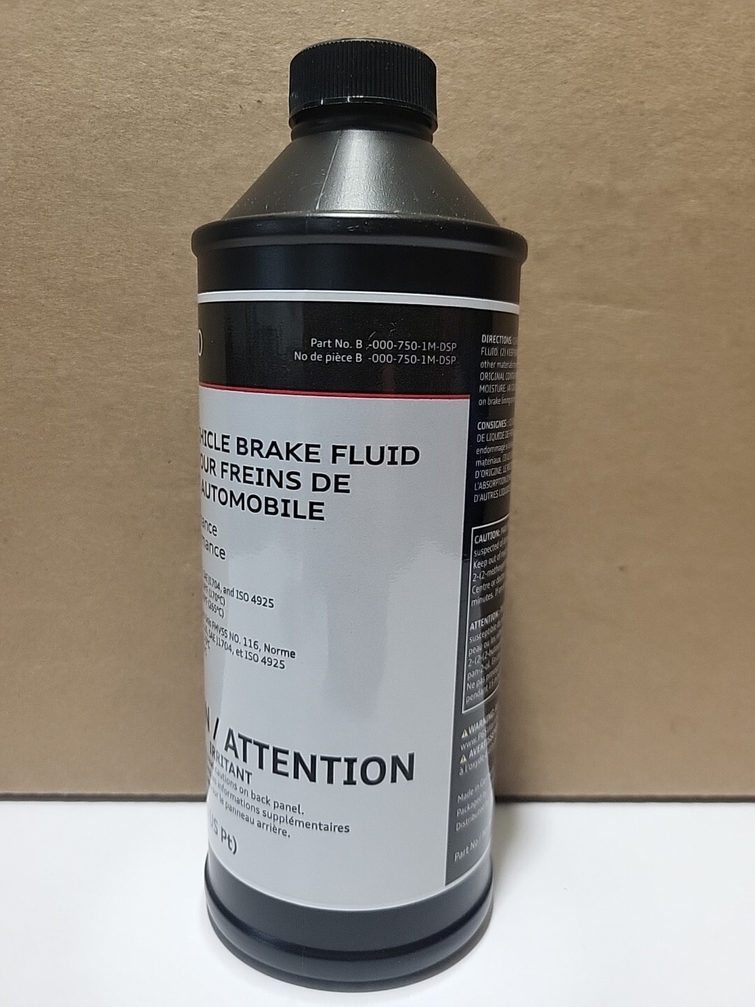 OEM NEW VW Volkswagen Audi Brake Fluid DOT 4 B-000-750-1M-DSP GENUINE ...