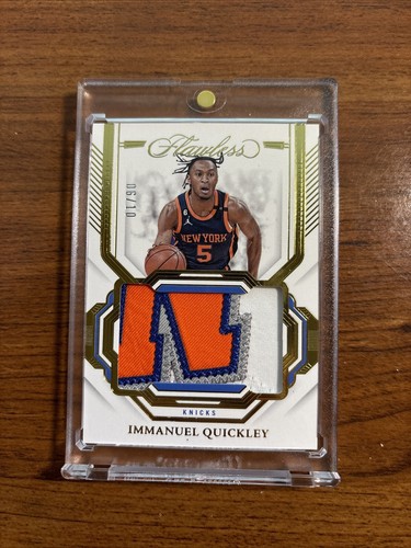 2021-22 Panini Flawless - Patches Gold #PT-IMQ Immanuel Quickley /10 ...