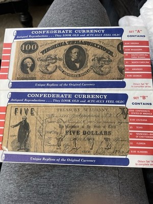 Reproduction of Confederate Currency - Set "A" & Set “B” - 12 Total ...