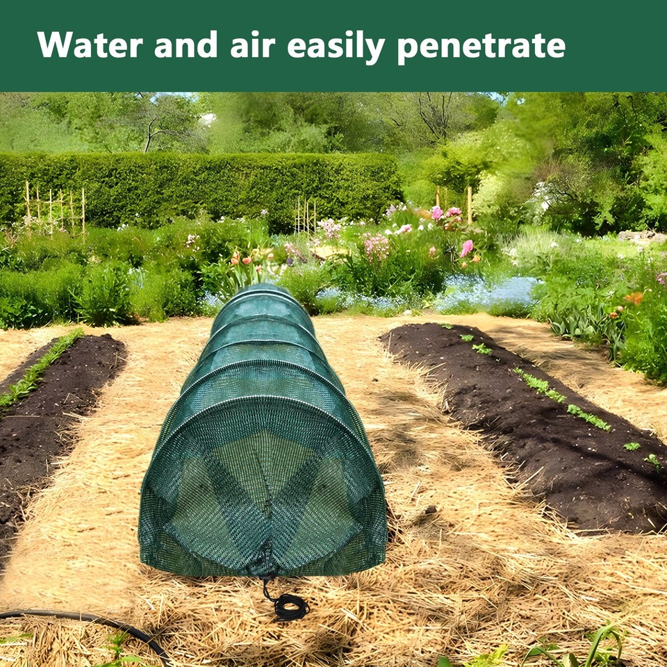2 Pack Garden Tunnel Shade Net Cover - 10FT Shade Net Tunnel Plant Row ...