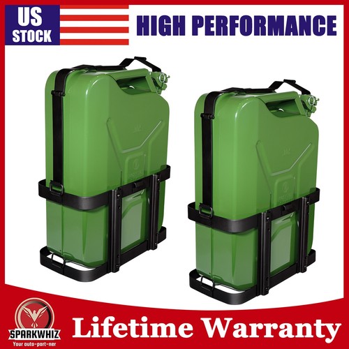 2* Jerry Can Holder Mount Gas Rack Fuel Gasoline Military Metal 20L / 5 ...