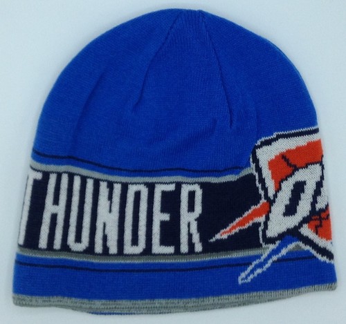 NBA Oklahoma City Thunder Adidas Reversible Winter Knit Hat Cap Beanie ...