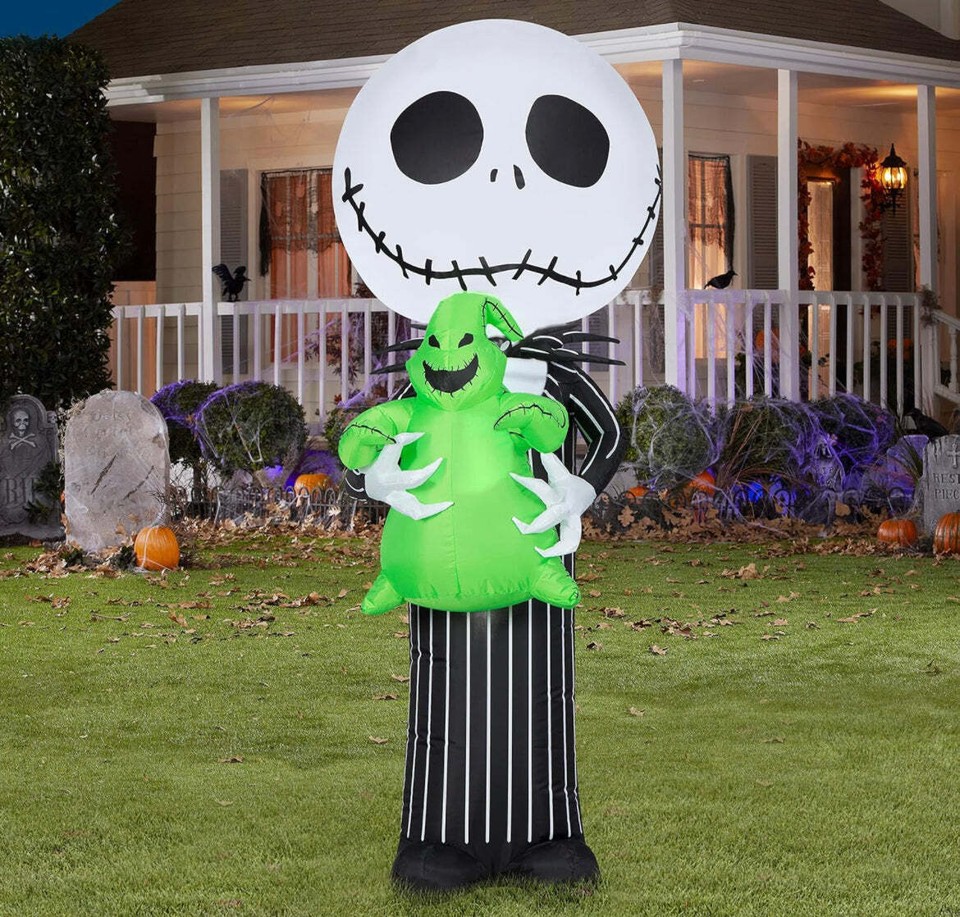 Halloween Jack Skellington Inflatable 5ft Jack Skellington with Oogie ...