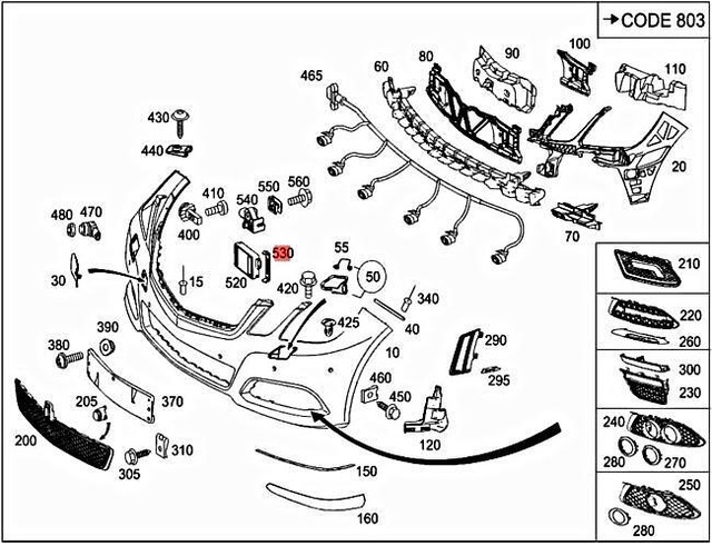 MERCEDES Mercedes-Benz OEM E350 Rear Bumper-object Sensor Bracket ...