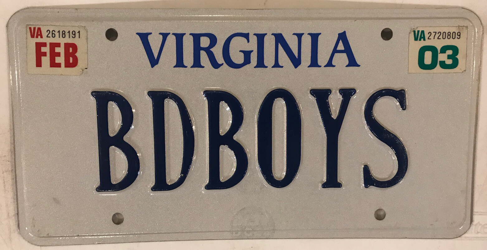 Vanity BAD BOYS license plate Harley Davidson Police Cops song ...