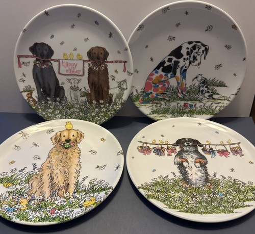 Prima Design Set of 4 Melamine Salad Dessert Plates Easter Spring With ...