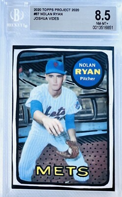 Topps Project 2020 Nolan Ryan #87 Joshua Vides BGS 8.5 Low Pop ...