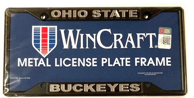 WinCraft Black metal Ohio State Buckeyes Metal License Plate Frame B201 ...
