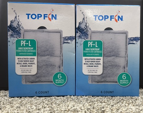 NEW 2x Top Fin PF-L Large Silenstream Power Filter Cartridges 6 count ...