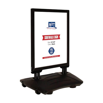 WindPro Weather Resistant Outdoor Sidewalk Sign Holder 24x36 Black ...