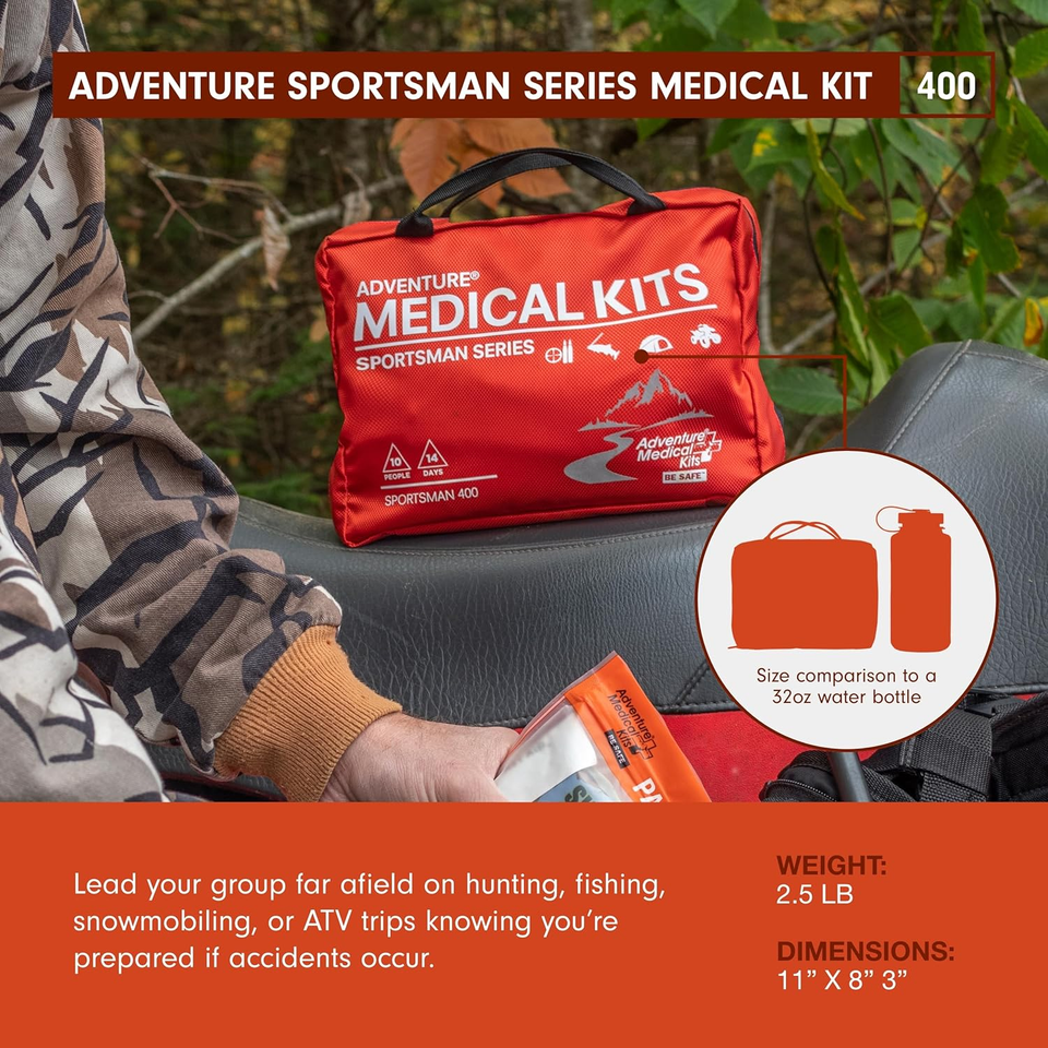Adventure Medical Kits Sportman Series 400 Outdoor First Aid Kit - 180 ...