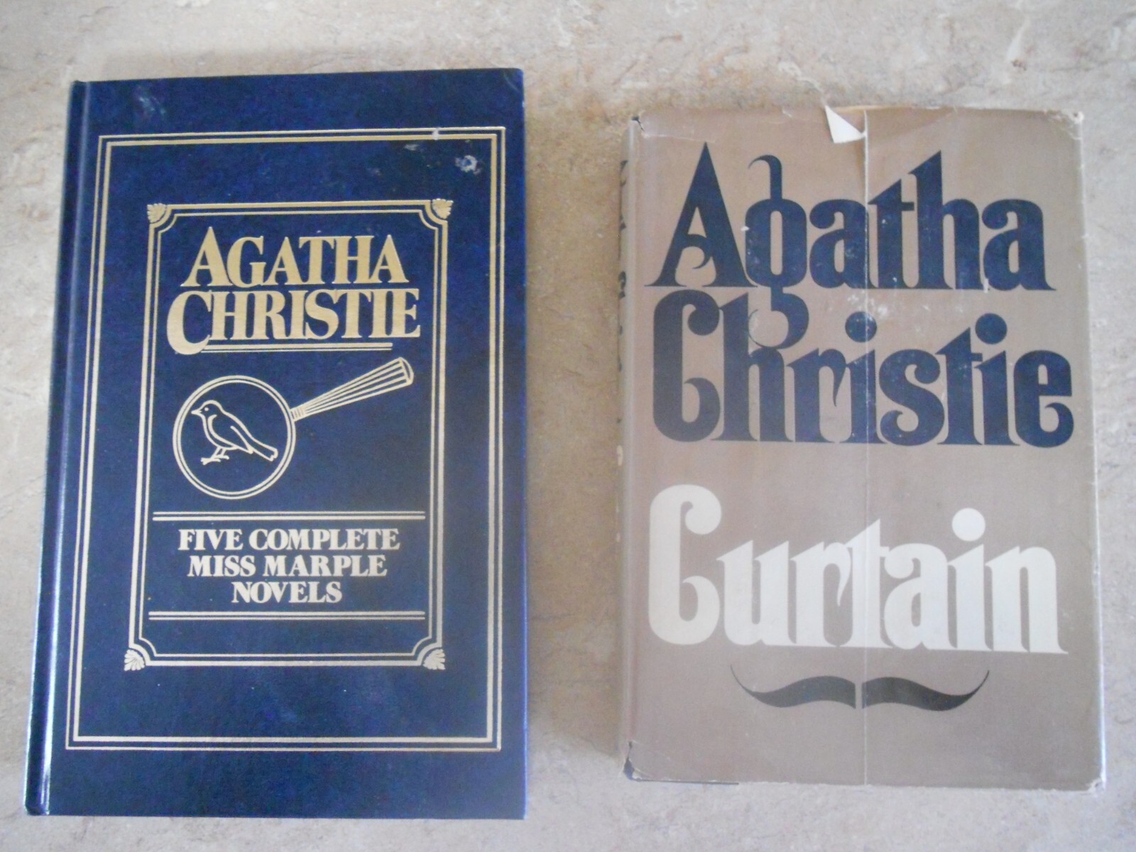 AGATHA CHRISTIE Curtain 1975 HC/DJ and Five Complete Miss Marple Novels ...