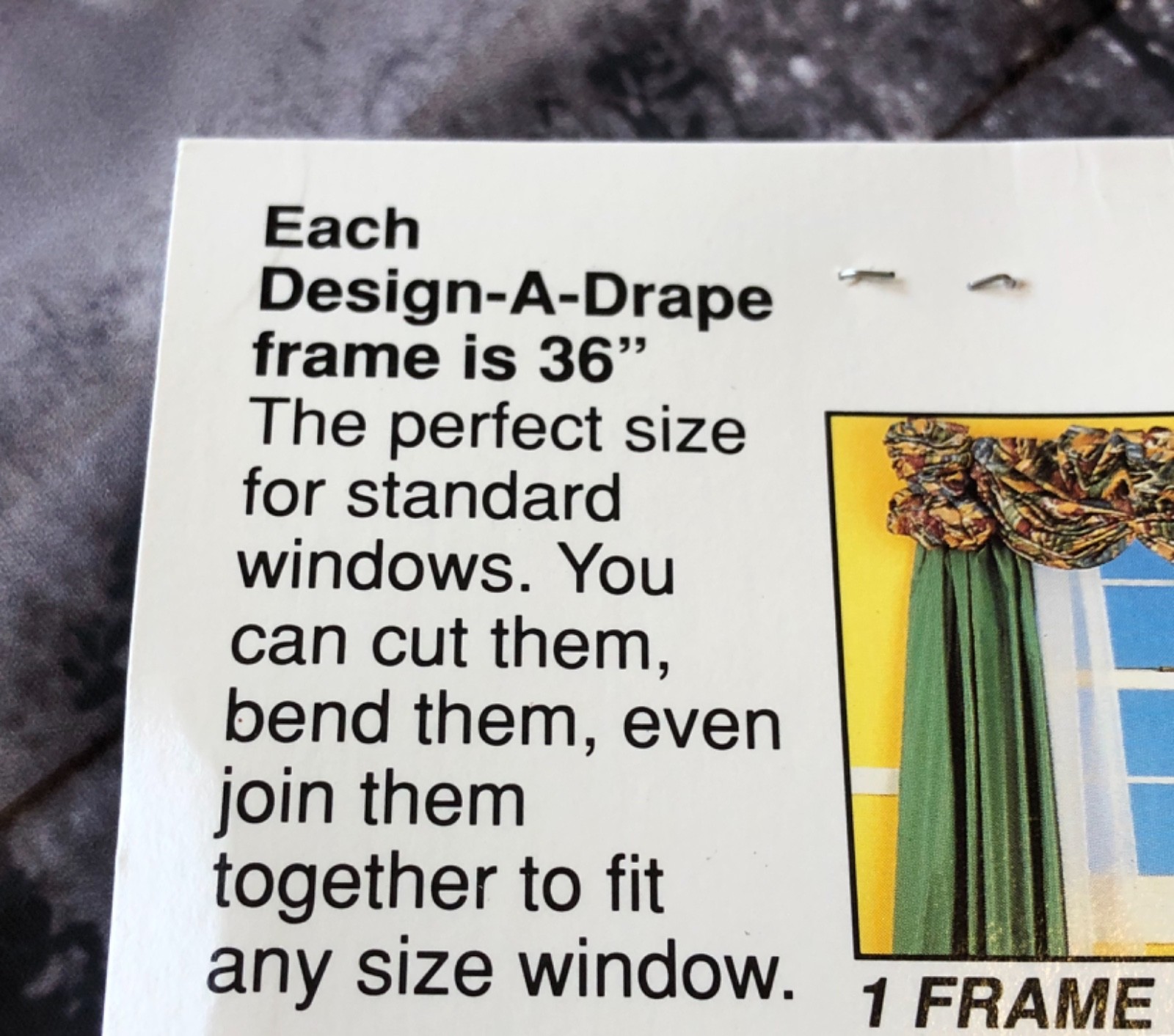 1993 Design A Drape National Kitchen Products Frame Round Valance New ...