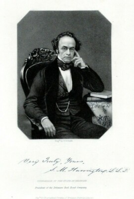SAMUEL HARRINGTON DOVER DELAWARE1880s Portrait Steel Engraving Art ...