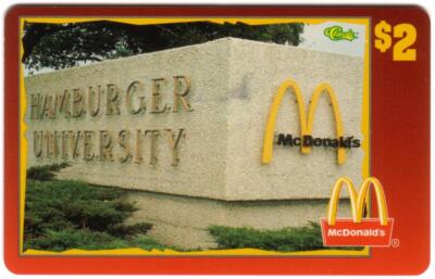 $2. McDonald's 1996 McDonald's Hamburger University (#42/50) PROOF/28 ...
