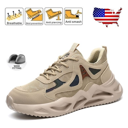 Indestructible Mens Steel Toe Safety Shoes Non-slip Work Sneaker Fabric ...