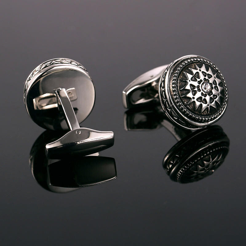 Men Cufflinks 1 Pair of Shirt Luxury Cuff Links Jewelry Rhinestone ...