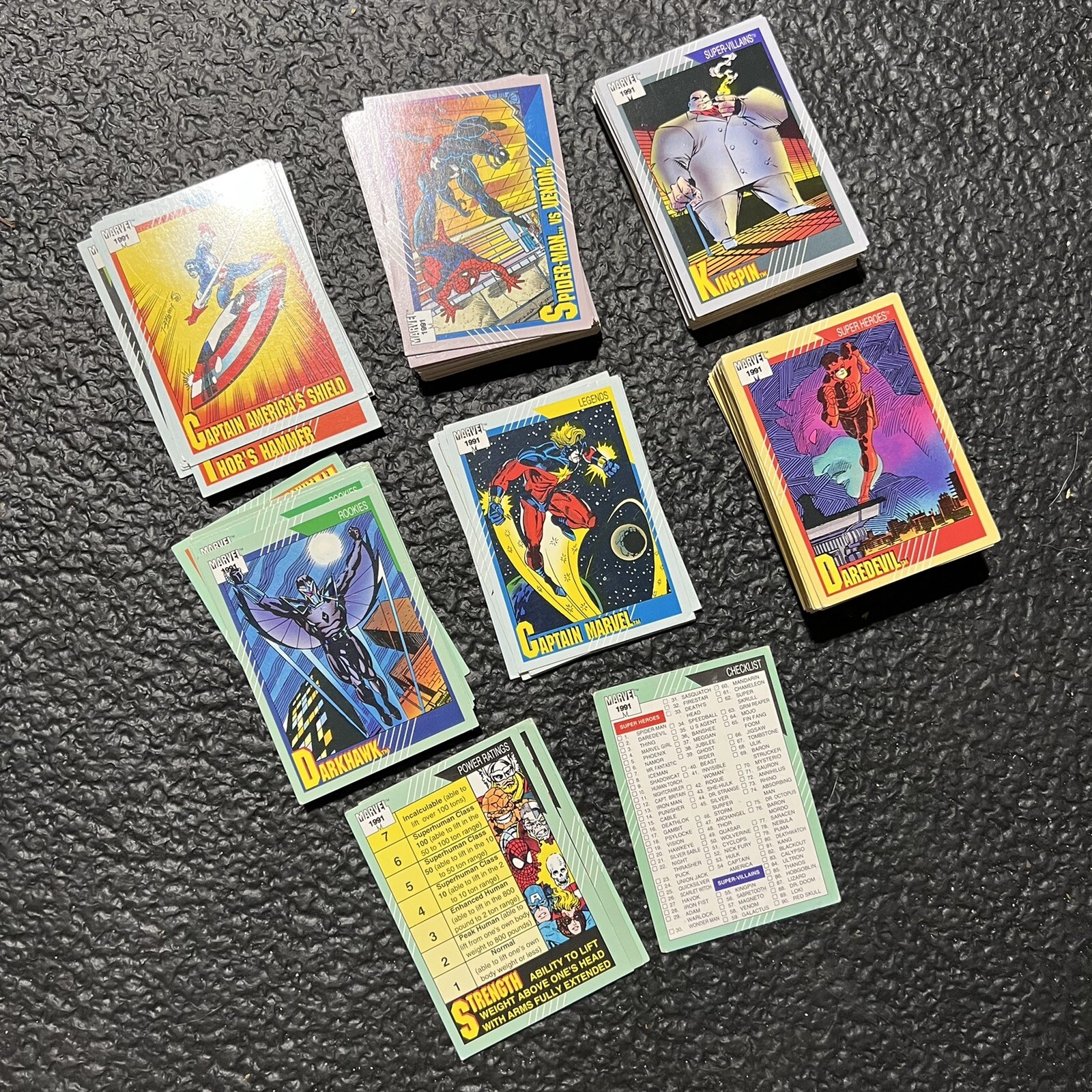 Vintage 1991 Marvel Impel Cards Complete Base Set 1-162 | eBay