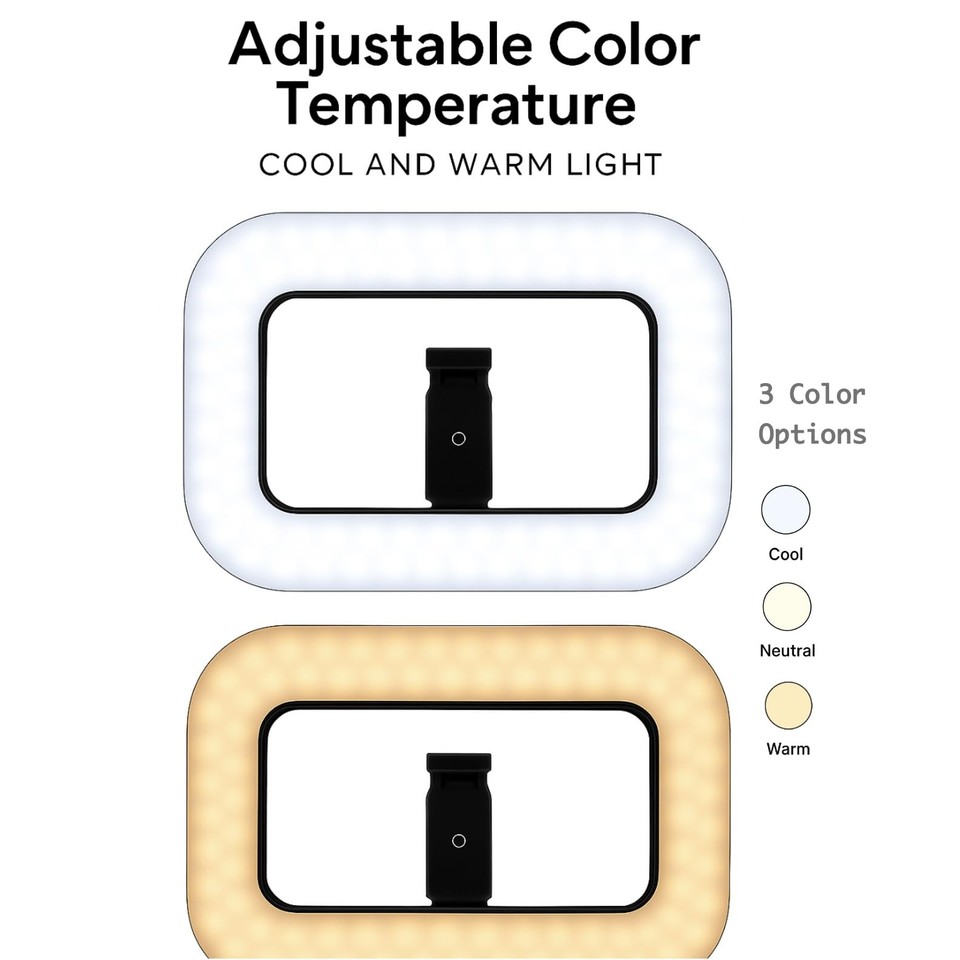 Smartphone Video Rig LED Ring Light, Rechargeable Handheld Phone Video ...