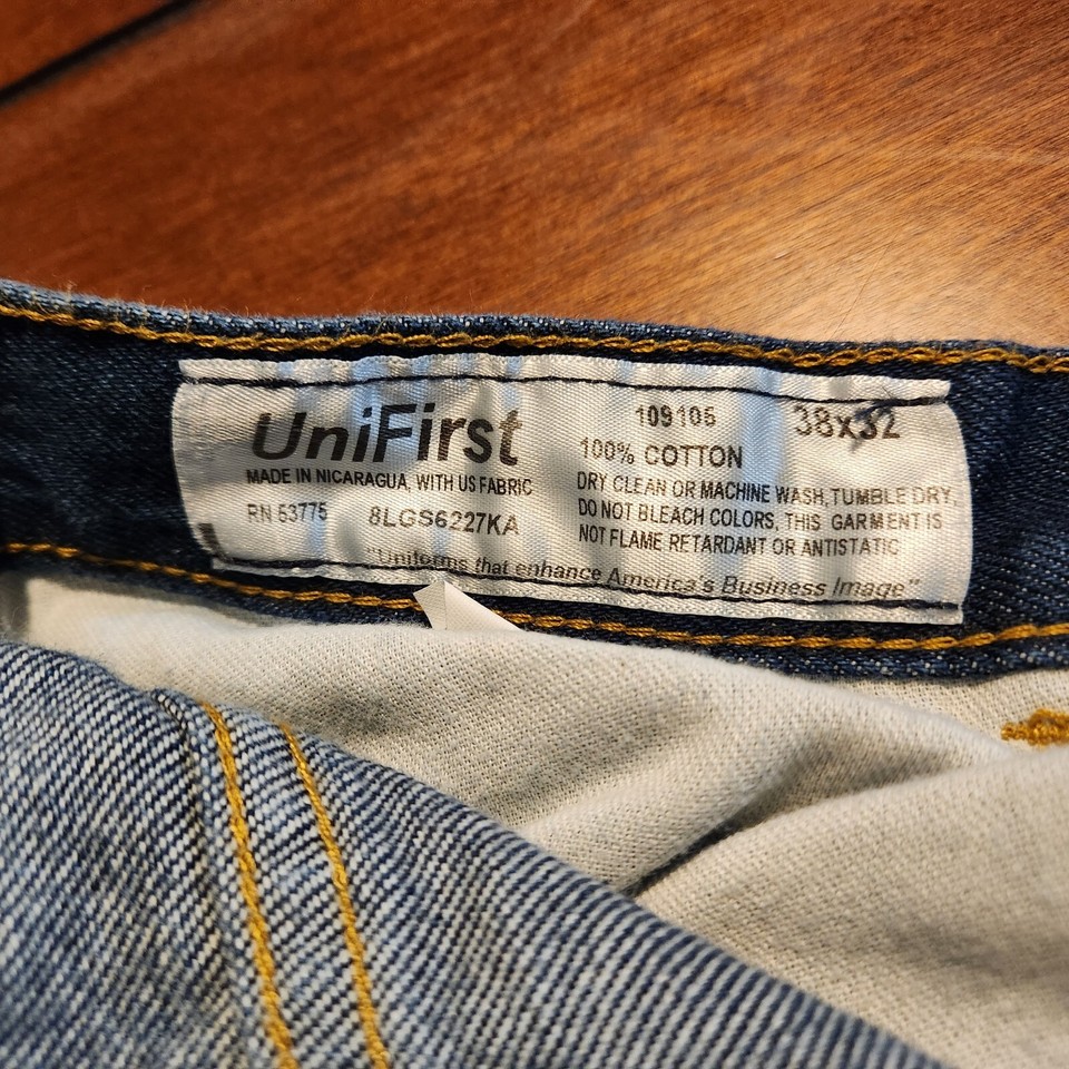 Heavy Duty Men's 38x32 Jeans Denim 100% Cotton Work Unifirst Uniform ...