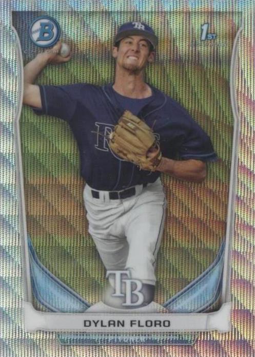 2014 Bowman - Prospects Chrome Dylan Floro #BCP16 Silver Wave Refractor ...