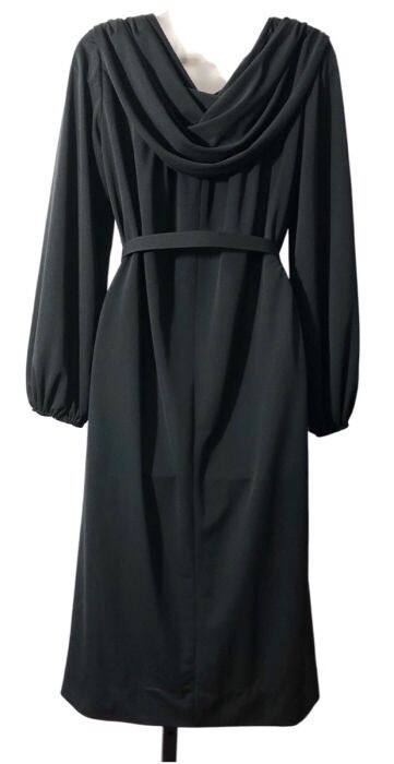 80s Halston III Black Cowl Neck Vintage Designer Dress | eBay