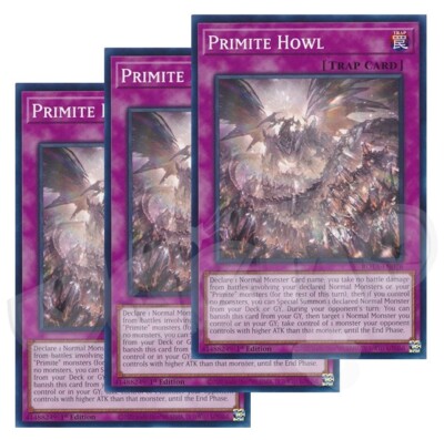 Yugioh - Primite Howl x 3 - ROTA - 1st Edition NM - Plus Free ...