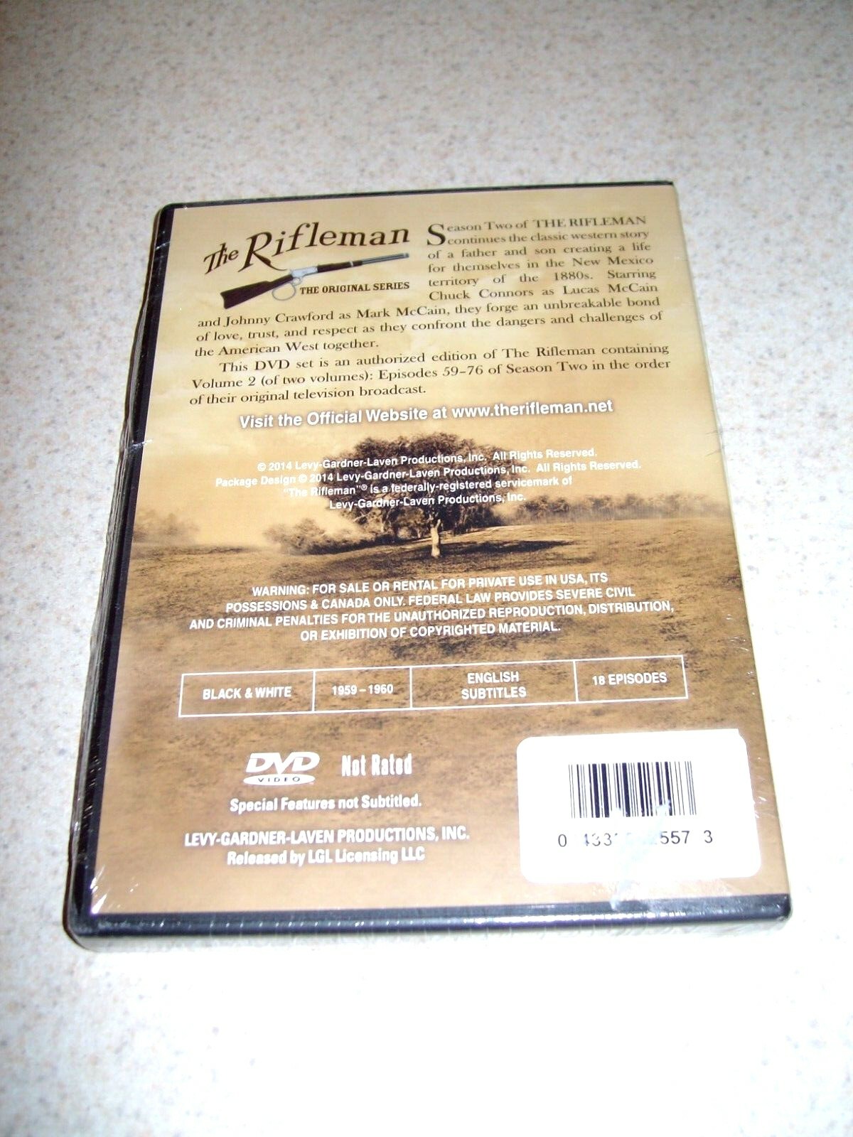 The Rifleman: Season 2 Volume 2 (Episdoes 59 - 76) New DVD Boxed Set ...