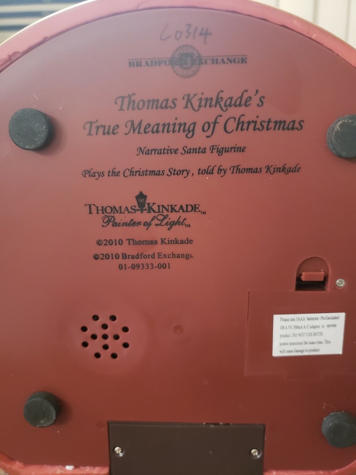 Bradford Exchange Thomas Kinkade "The True Meaning of Christmas" Santa ...