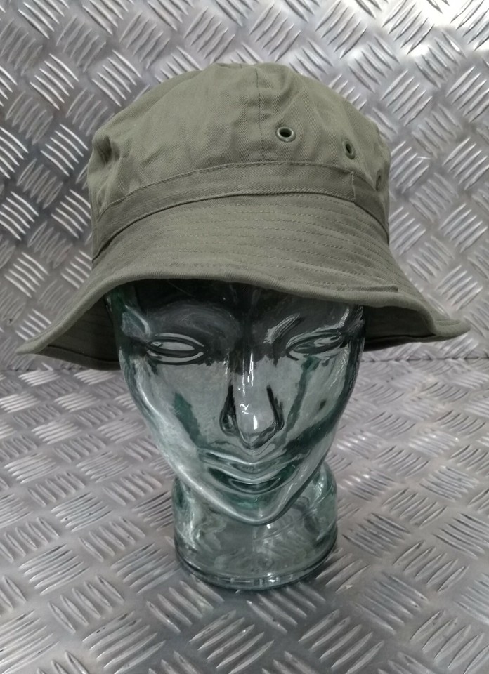 Genuine Military OD Olive Green Bucket Hat Army Boonie Bush hat Rave ...