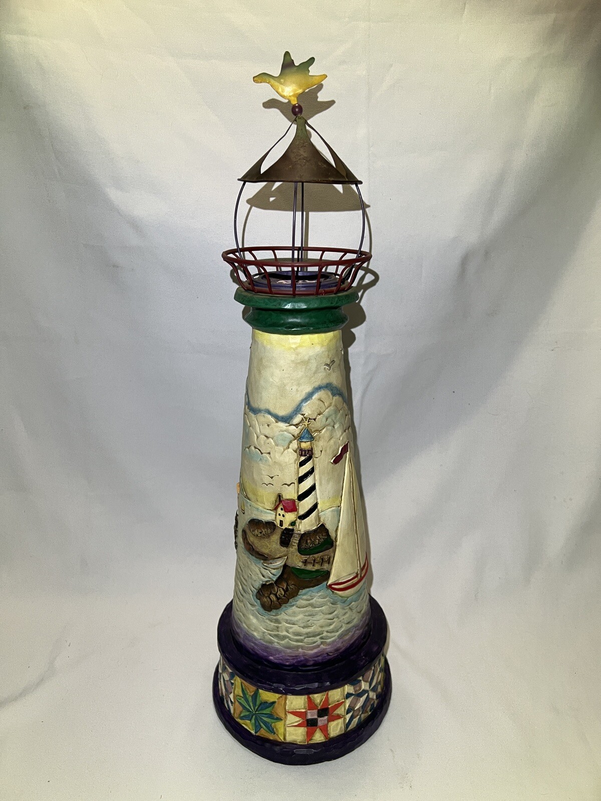Jim Shore 2003 Shorelights 26.5" Tall Lighthouse #11444 w/ Bird ...
