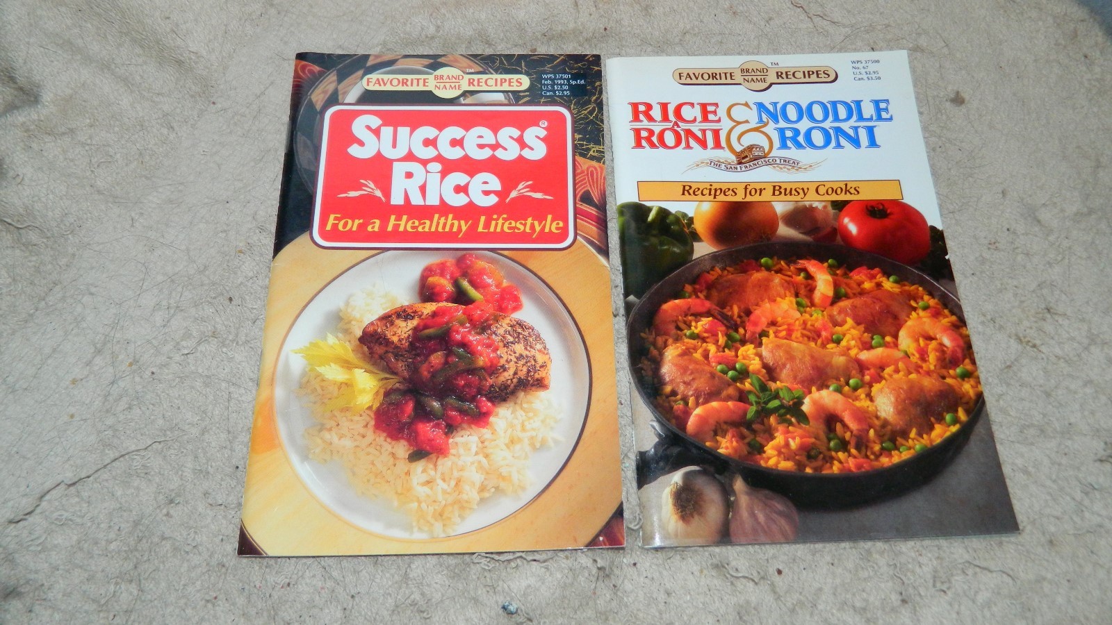 RICE A RONI NOODLE RONI & SUCCESS RICE FAVORITE COOKBOOK LOT OF 2 FREE ...